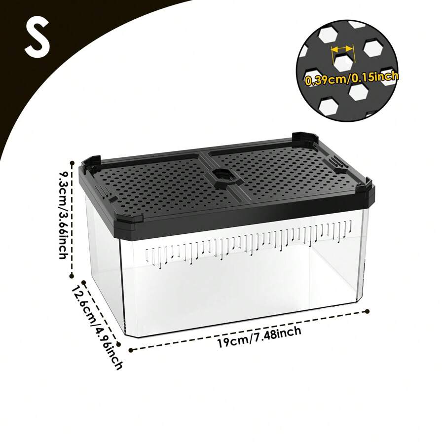 NOMOYPET Double-Opening Magnetic Sliding Cover Reptile Feeding Box ...