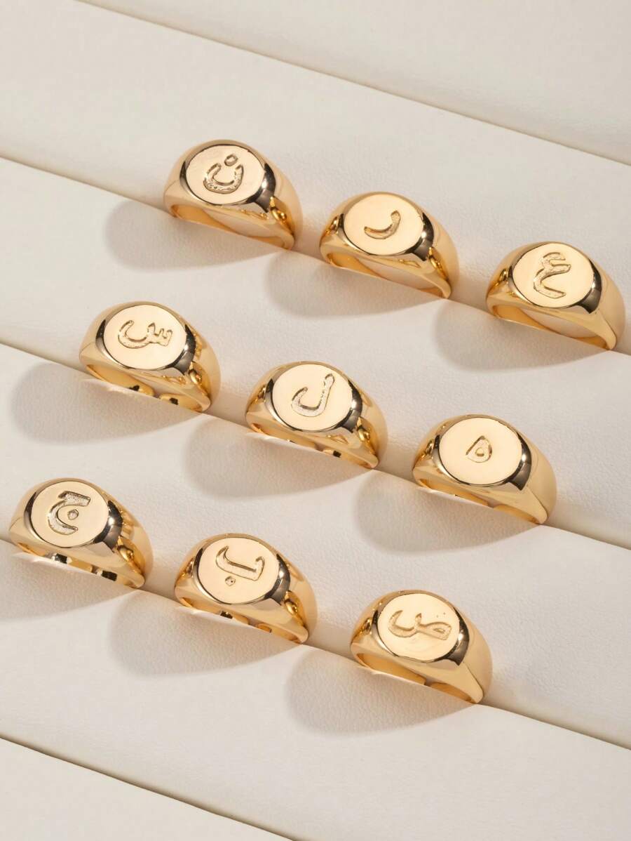 1pc Personalized Arabic Calligraphy Open Ring For Women, Holiday Gift ...