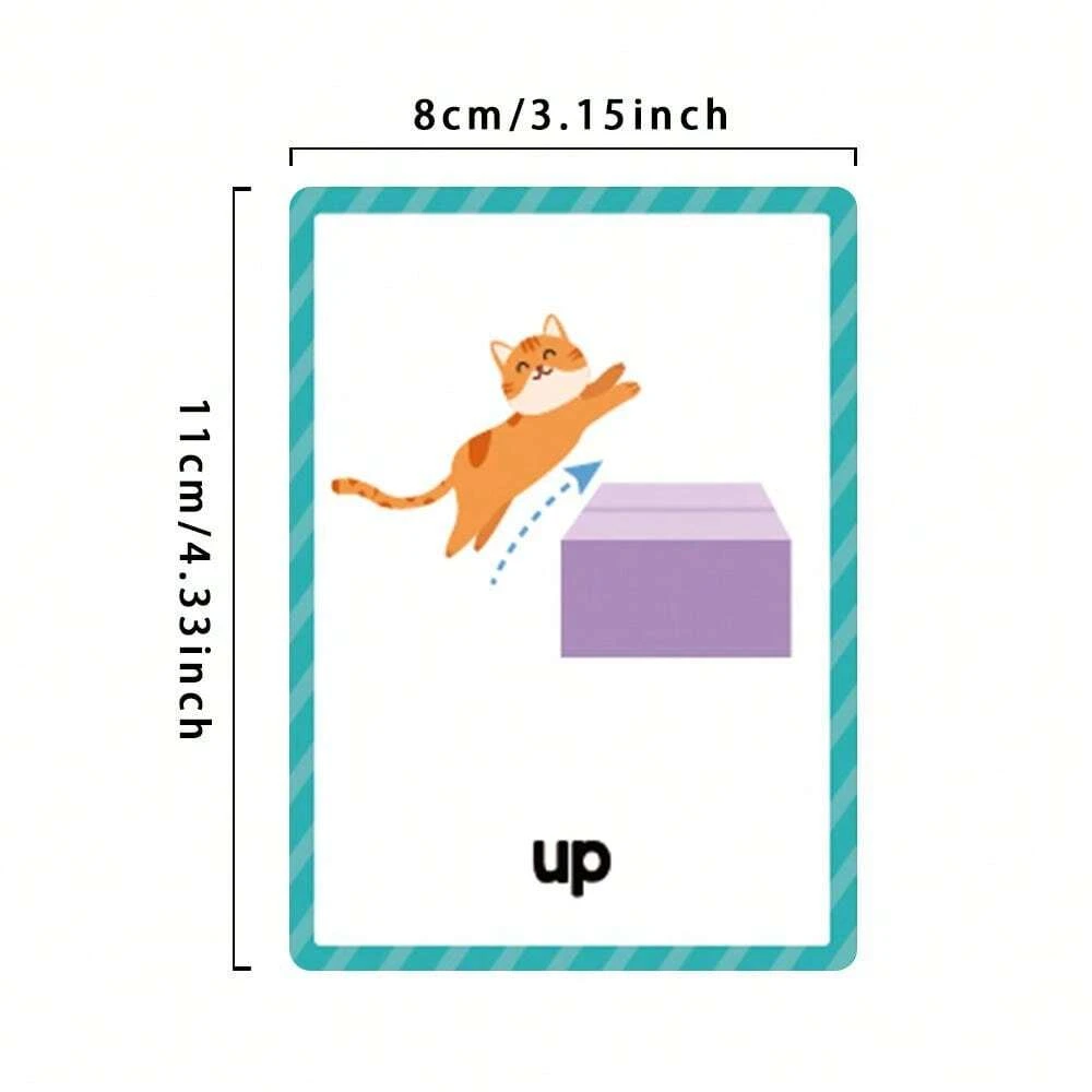 10 Cards English Prepositions For Kid Learning Prepositions Words Flash ...