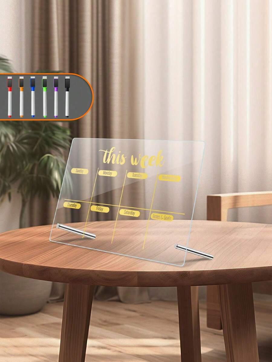 New 3D Acrylic Desktop Memo Board, Message Board Set, Office Memo ...