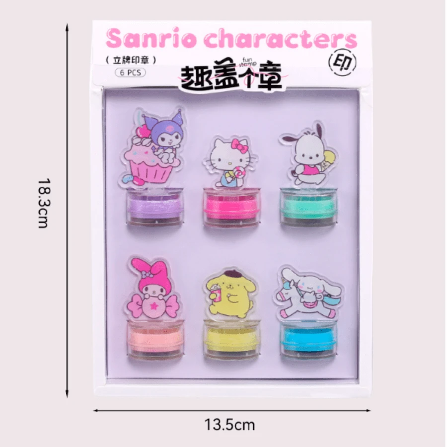 Sanrio 6pcs Officially Licensed Sanrio Hello Kitty, Kuromi,Cinnamoroll ...