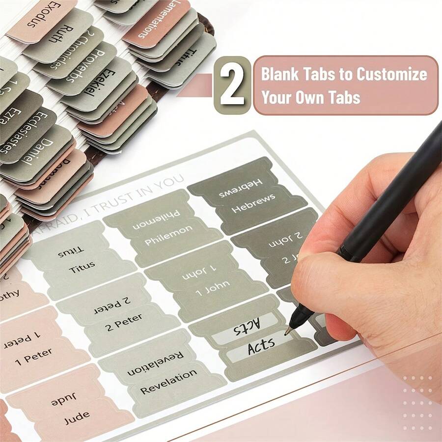 75 pezzi Linguette per indice della Bibbia, etichette adesive per ...