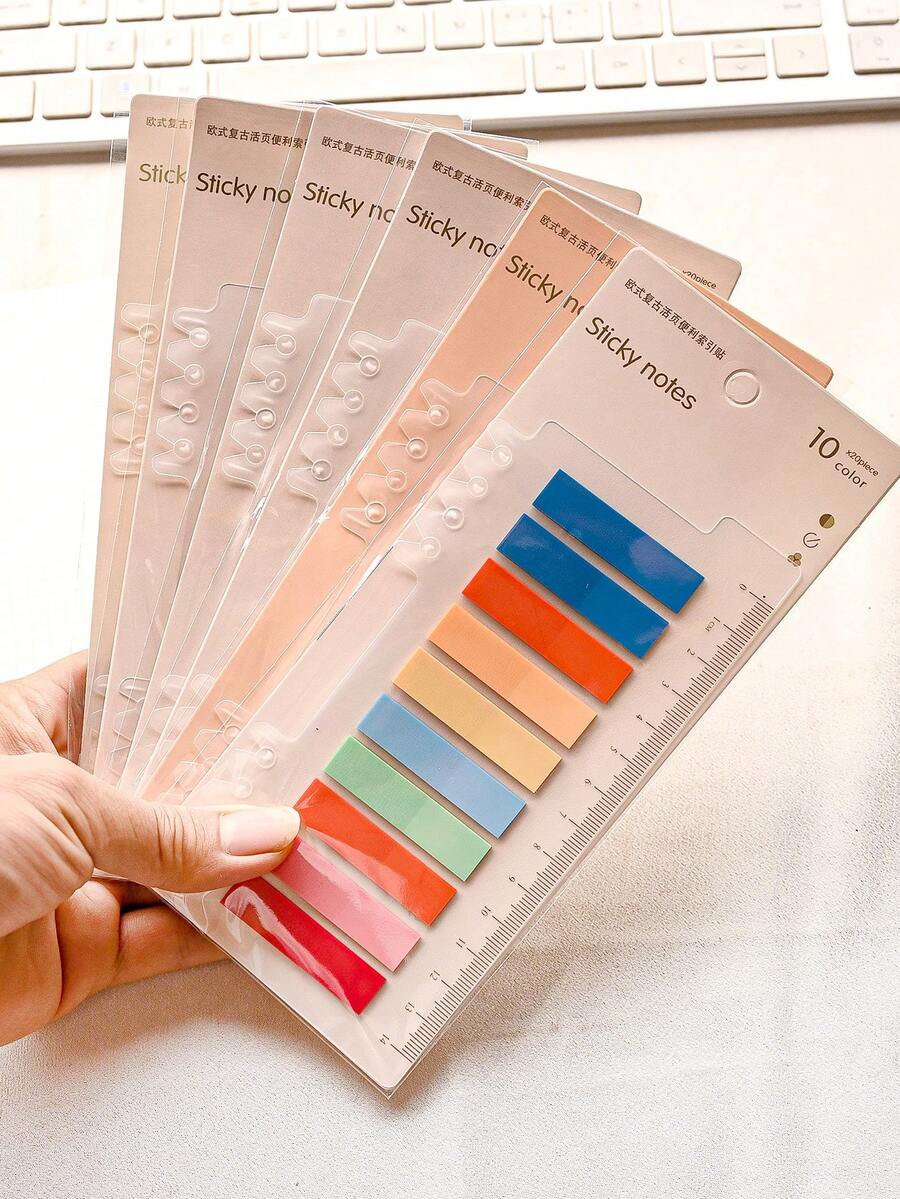 200 Sheets Of 1 Type Of Index Sticker PET Plastic Material Indication ...