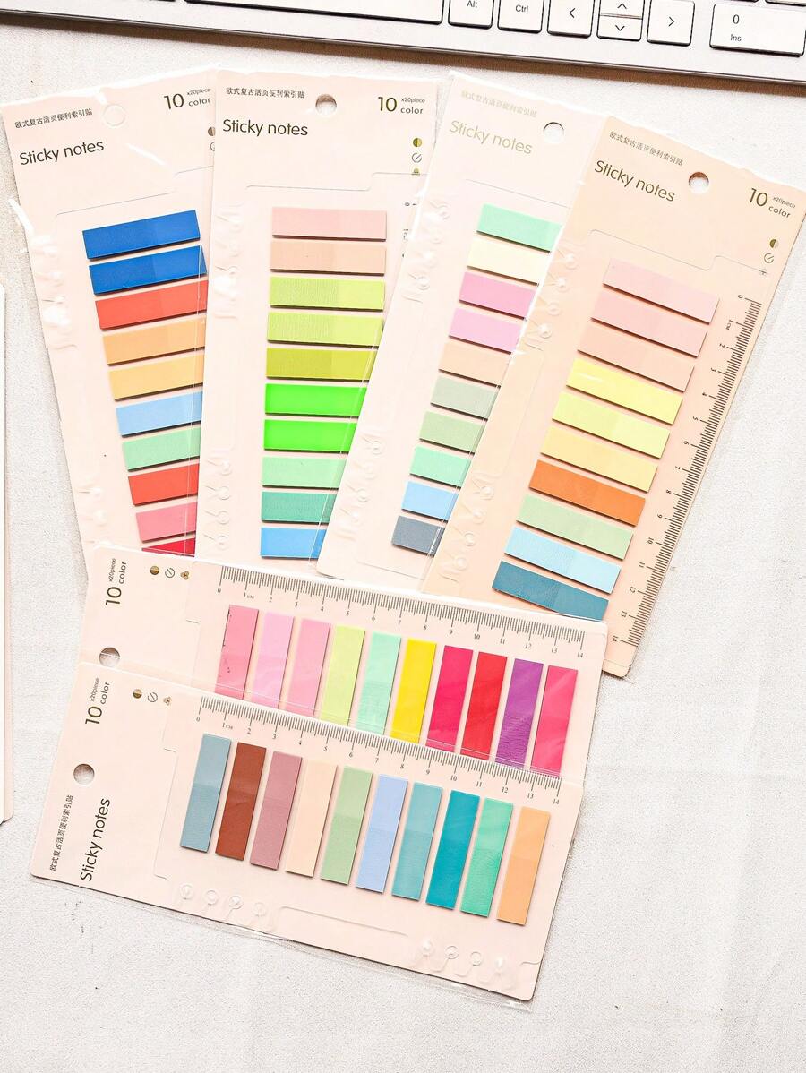 200 Sheets Of 1 Type Of Index Sticker PET Plastic Material Indication ...