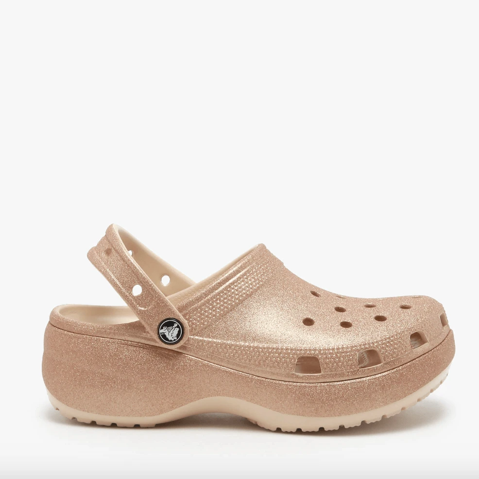 Crocs Zueco clásico con plataforma y purpurinaW Stk | Mode de Mujer ...