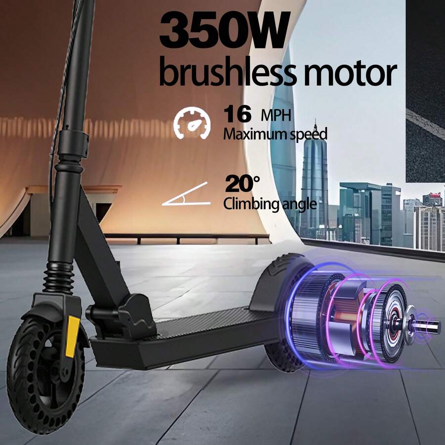 Electric Scooter Range 15-20 Miles, Top Speed 16MPH, 350W Motor ...