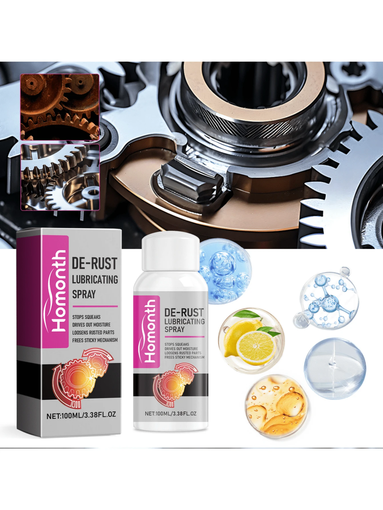 Metal Rust-Proof Spray, Multi-Purpose Rust Remover, Metal Anti ...