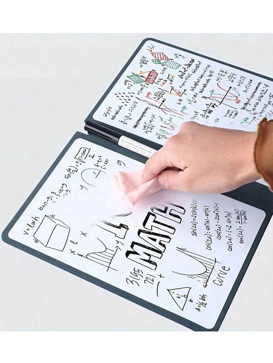 1pc Business Casual Style Portable A5 Reusable Whiteboard Notebook ...