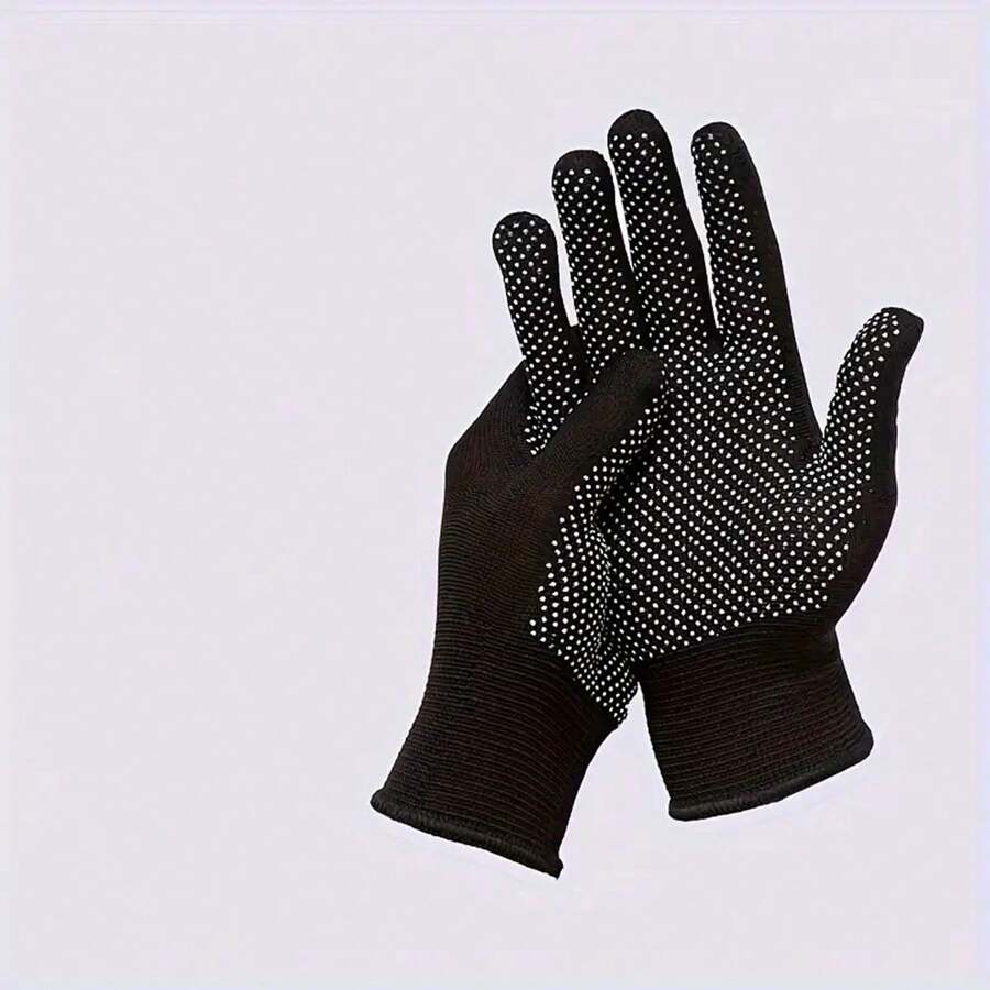 2/5/10pcs Nylon Dot Anti-Slip Rubber Coated Work Gloves, Suitable For ...