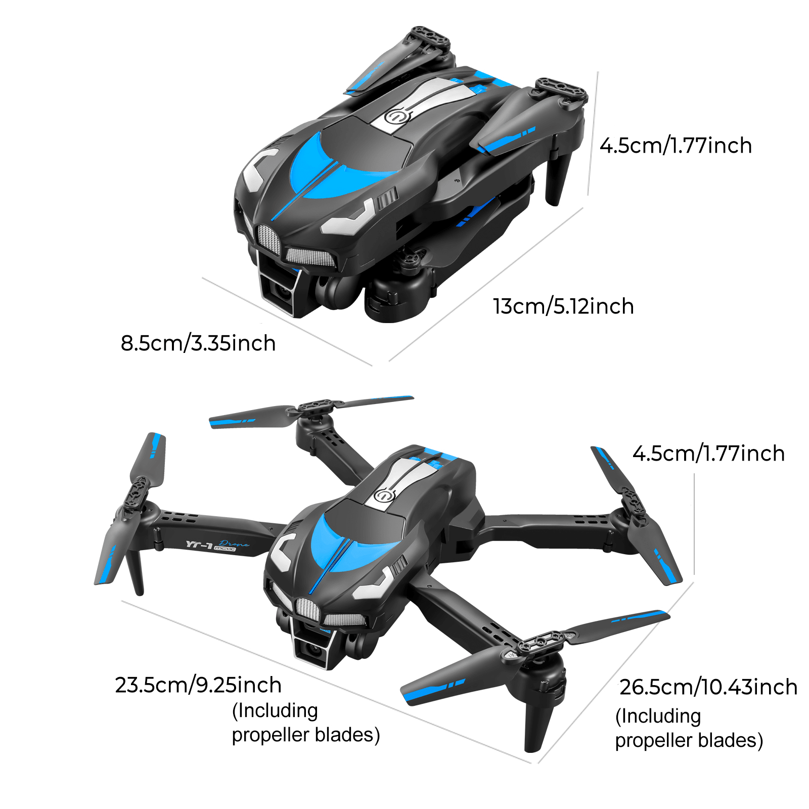 YT-1 Electric Remote Control Drone, Professional RC Drone Dual ...