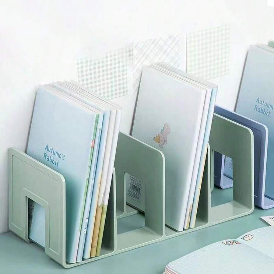 1 Simple Desktop Book Support, Book Reading Storage Rack, 4 Grids ...