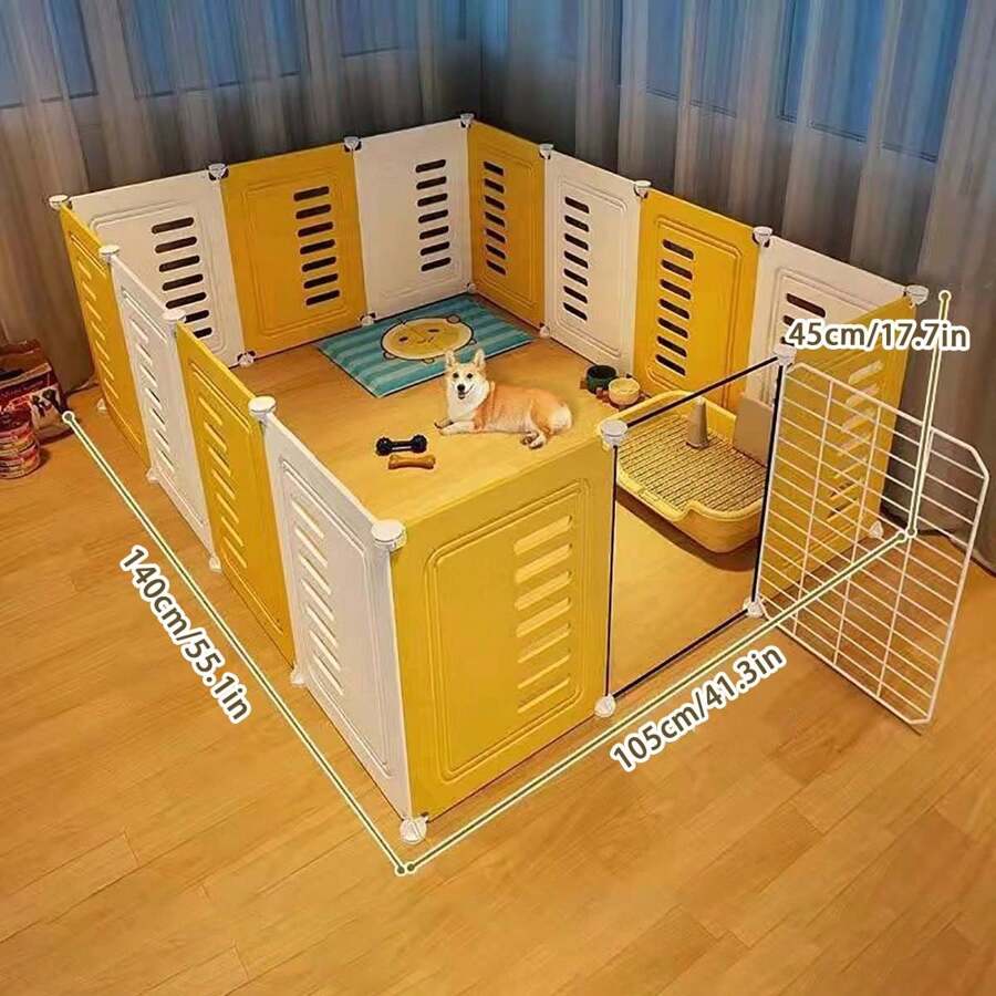 Dog Fence, DIY Combination Indoor Pet Enclosure For Small Dogs, Free ...