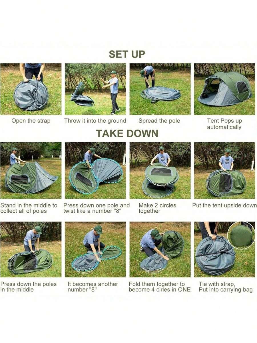 Carpa de camping emergente: Carpa para 2 personas, impermeable, de ...