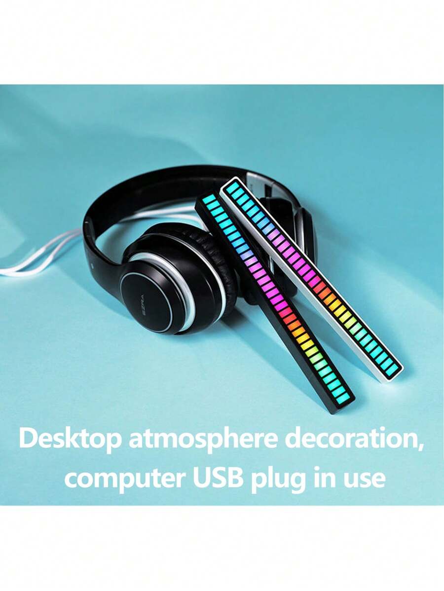 RGB Sound Reactive LED Light Bar, Sound Control Light,16 Bit Music ...