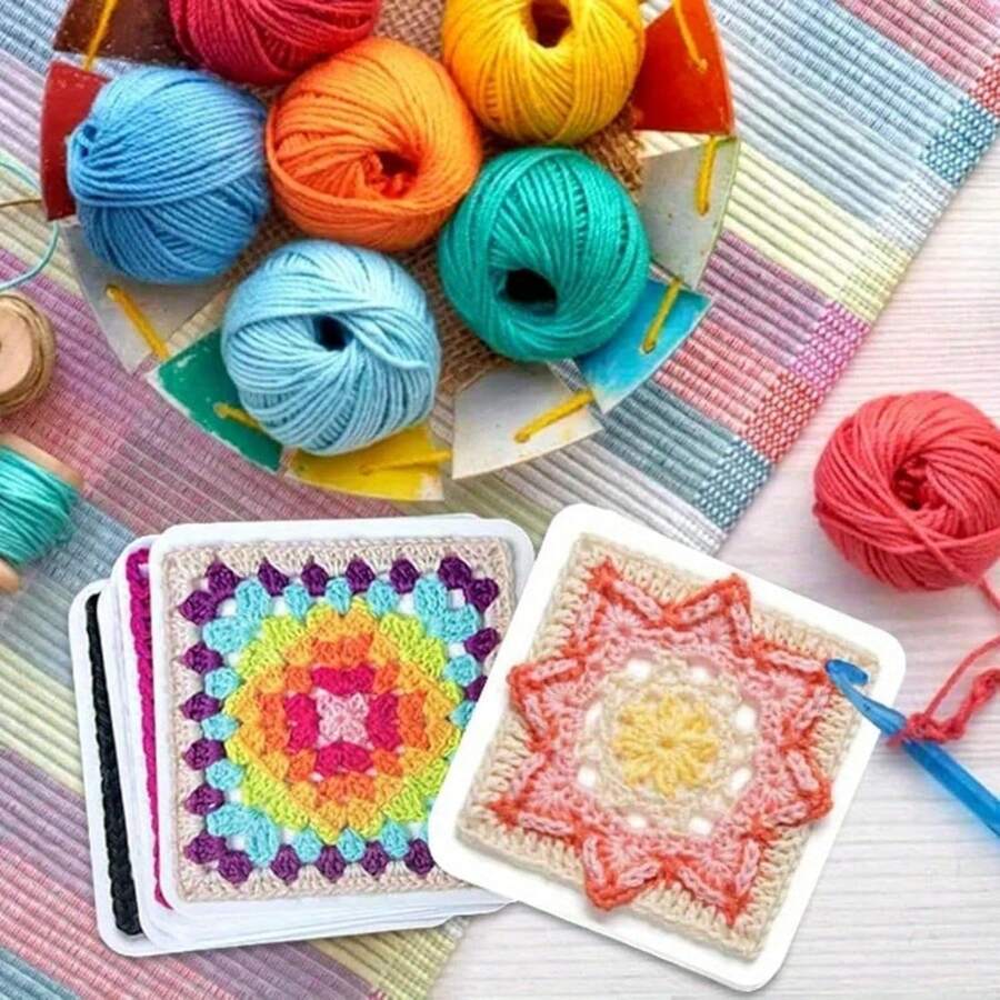 Deck Of Granny Squares Cards - 50 Mix And Match Designs Crochet Granny ...