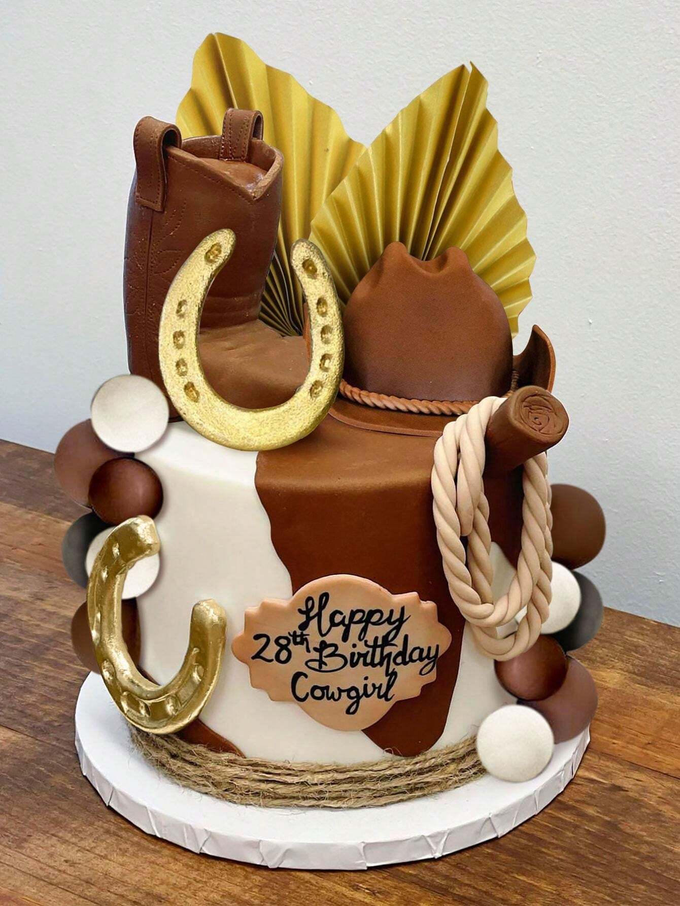 ROARING GOOD TIME RGT Cowboy Rodeo Cake Topper Cowboy Western Cake ...