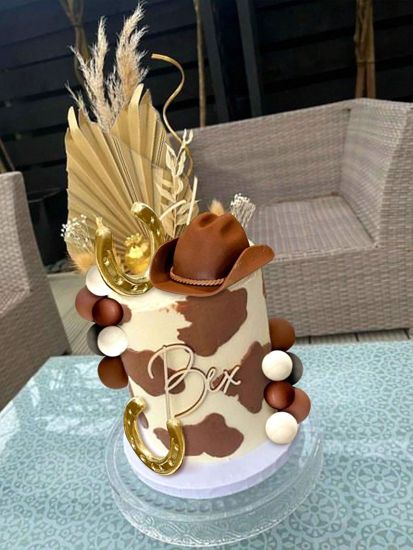 ROARING GOOD TIME RGT Cowboy Rodeo Cake Topper Cowboy Western Cake ...