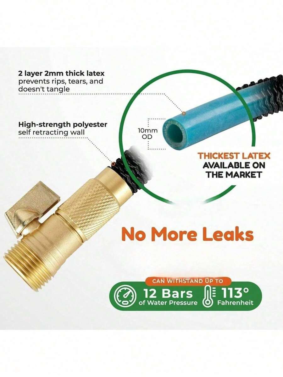 Upgraded Expandable Garden Hose Pipe Including 8 Function Spray Gun ...