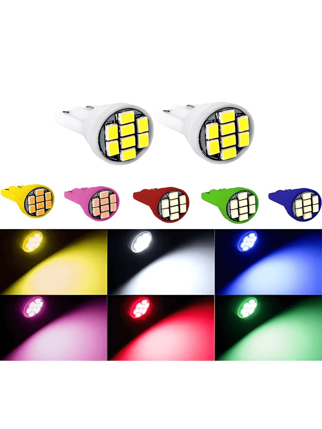 5 X Pingo T10 8 LED Automotive Led Bulb License Plate Trunk Roof ...