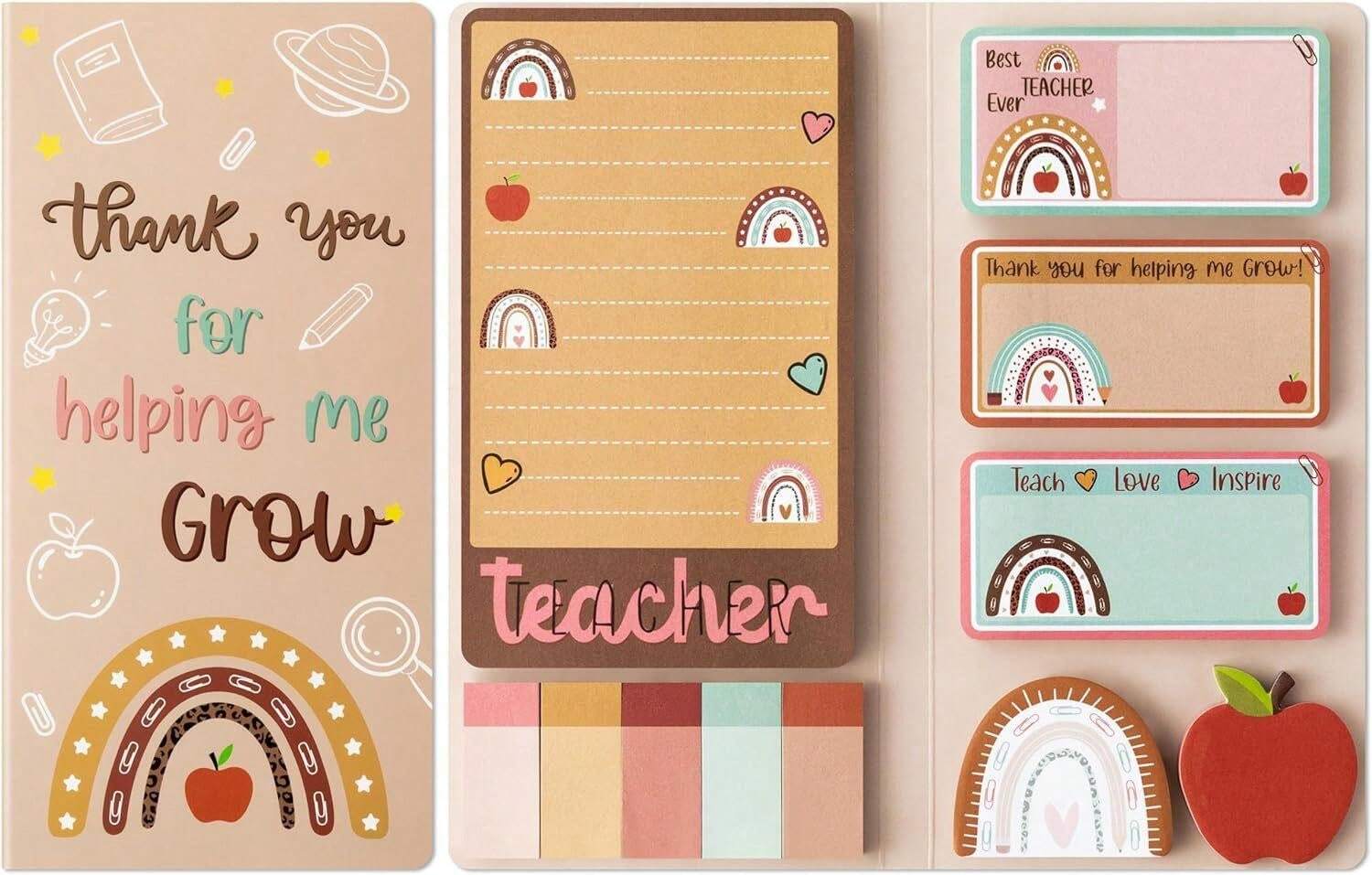 Teacher's Day Themed Sticky Note Set, Includes Multiple Cute School ...