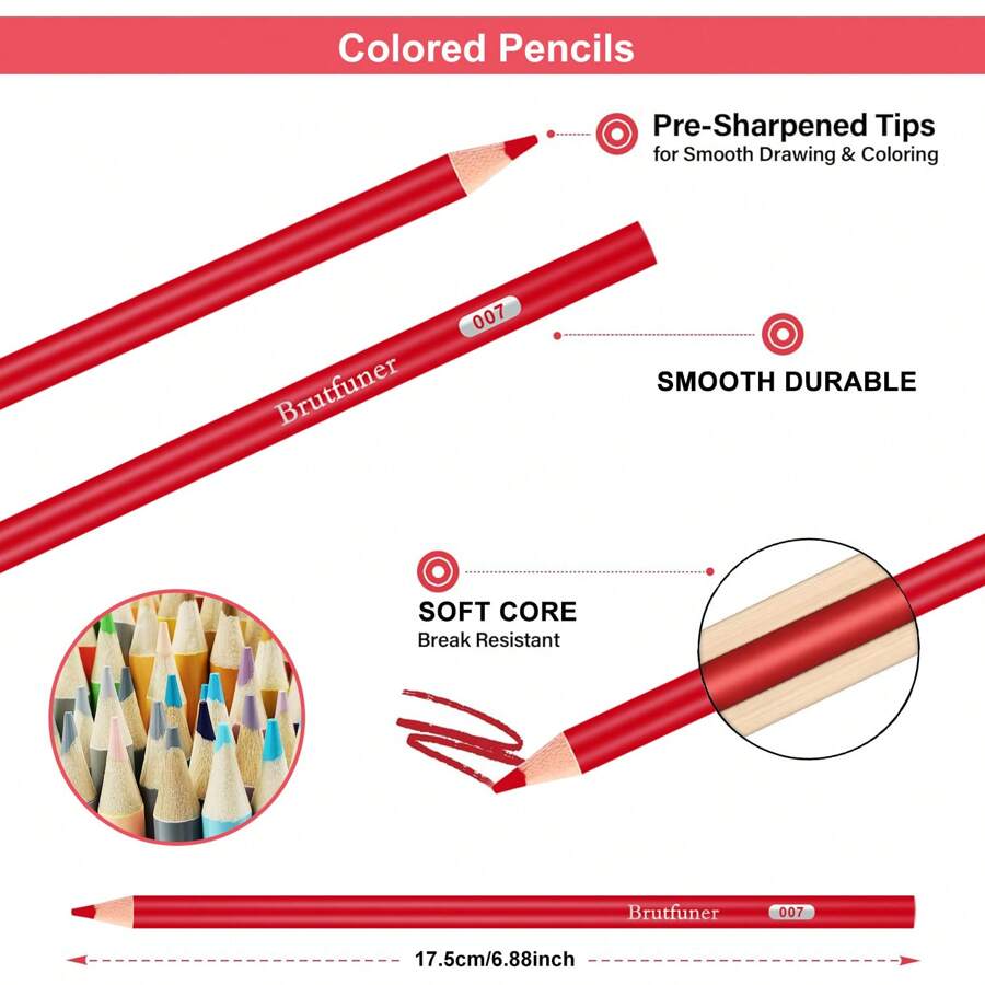 Colored Pencils For Adult Coloring Books, 120-Color Drawing Sketching ...