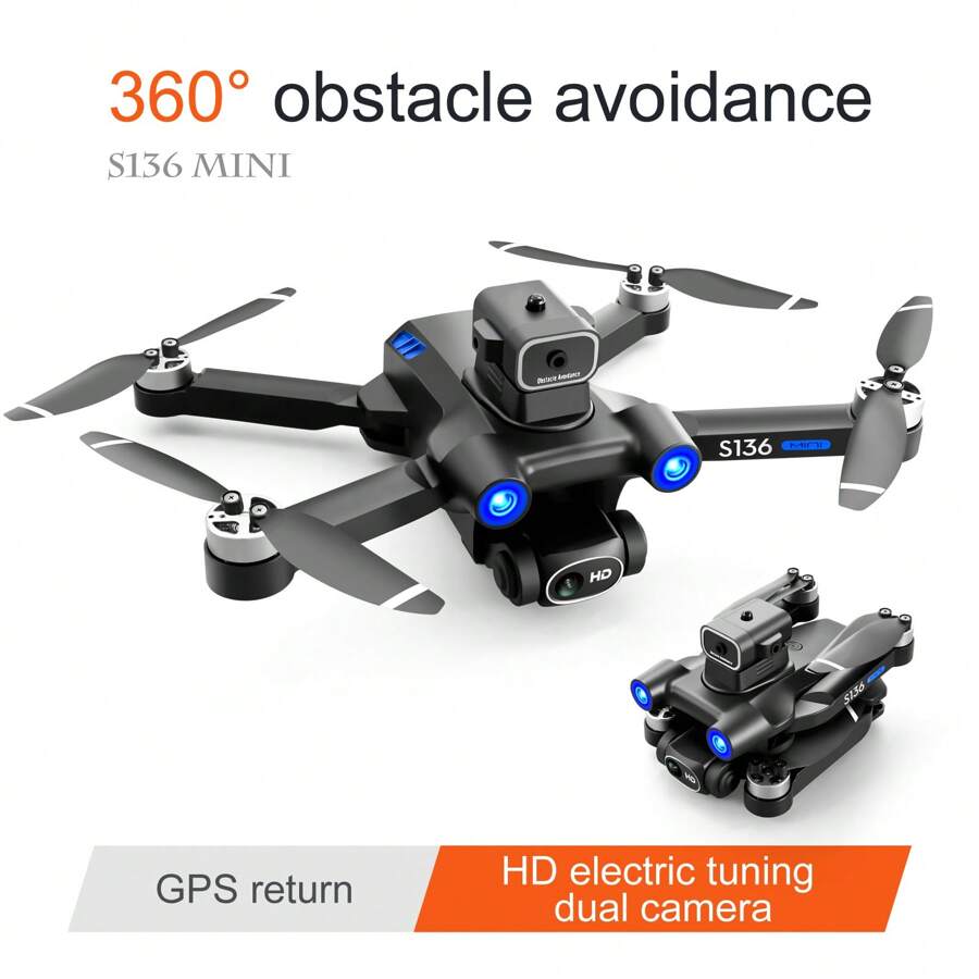 4K GPS Drone With Camera Quadcopters Multirotors With Brushless Motor, Auto Return, Follow Me ...