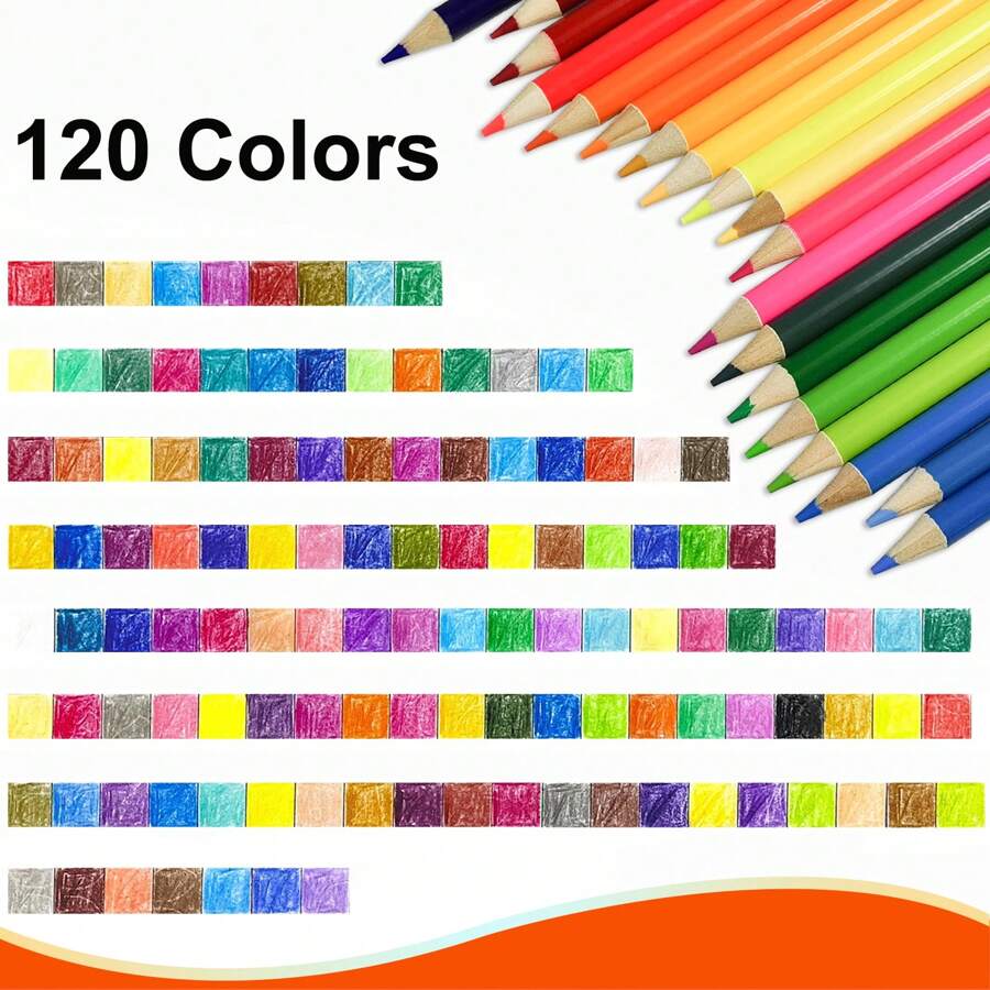Colored Pencils For Adult Coloring Books, 120-Color Drawing Sketching ...