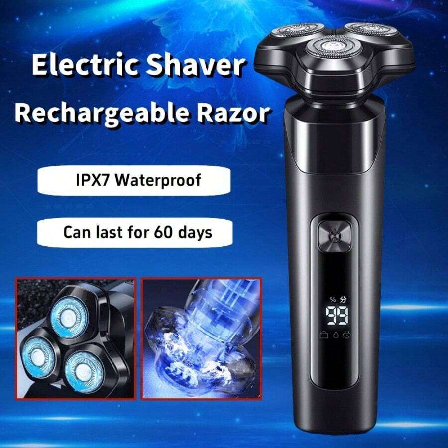 Afeitadora eléctrica GTS Anti-Pellizco 8300, afeitado rotativo con ...