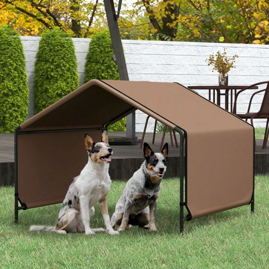 PawHut Dog Shade Shelter, Portable Pet Tent, Water Resistant Dog House ...