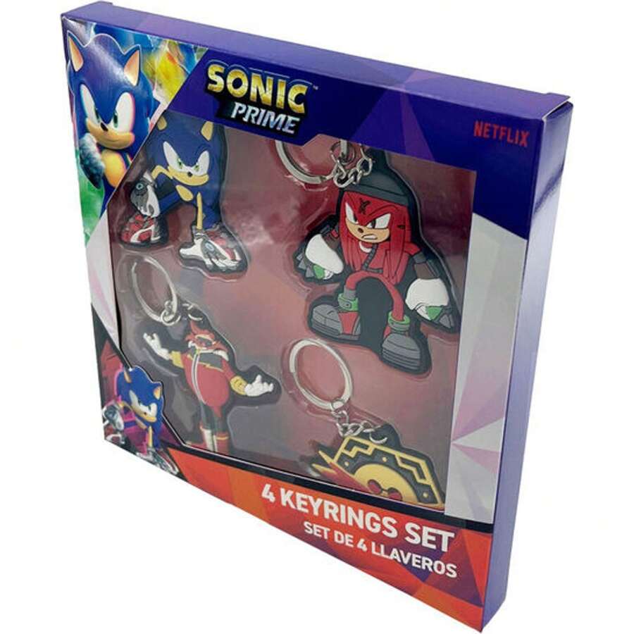 Sonic Set Of 4 Sonic Keychains In Box Includes 4 Keychains With The ...