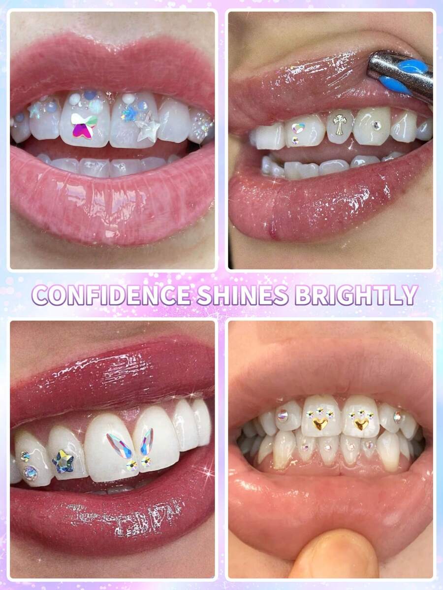 JADVY DIY Tooth Jewelry Gems Kit, Professional Fashionable Teeth Gems ...