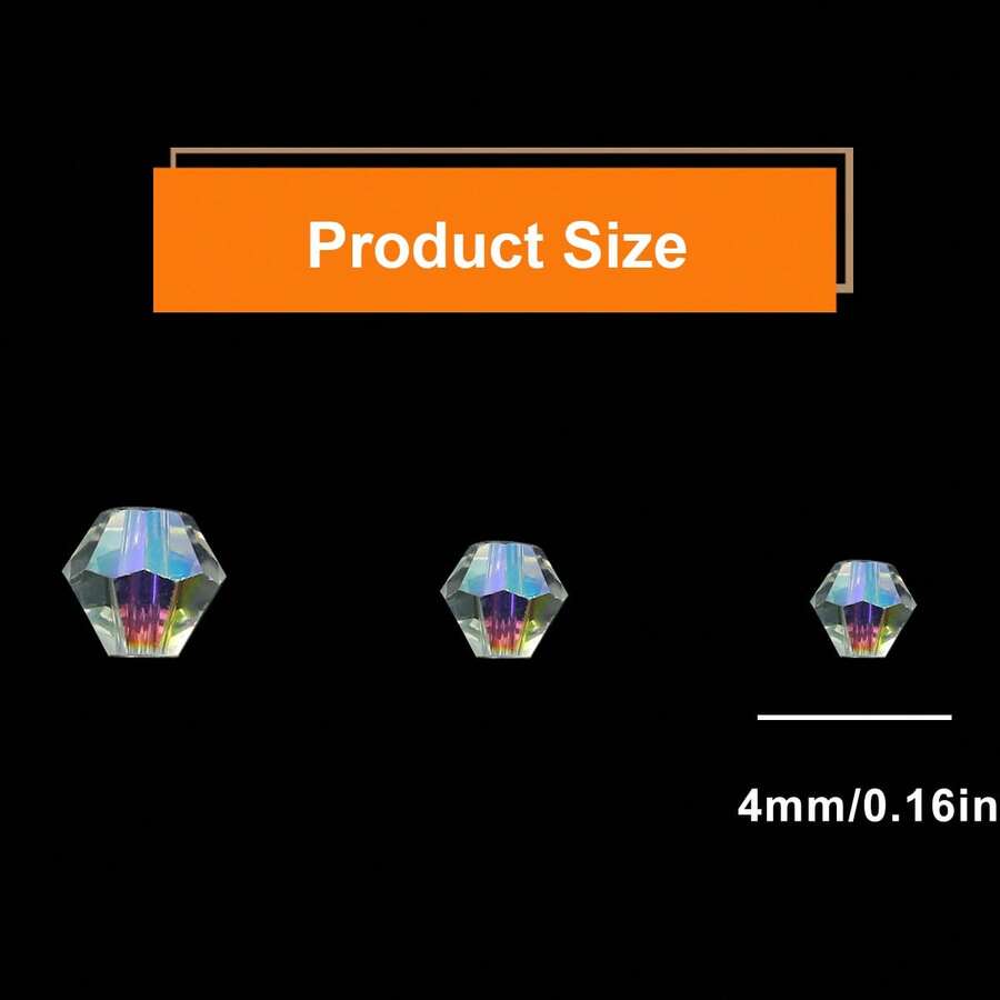 4/6/8mm Austrian Glass Beads, Shiny Faceted Sharp Edge Glass Beads, For ...