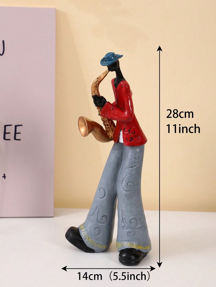 1pc Creative American Band Figurine, Music Instrument Model Decor For ...