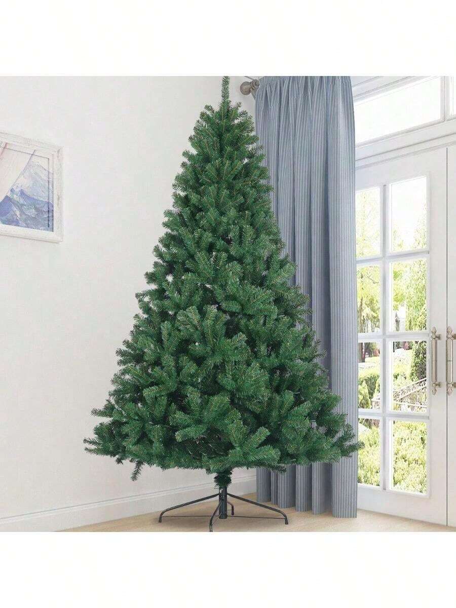 6ft Artificial Christmas Tree Full Natural Spruce PVC Fir Tree Foldable ...