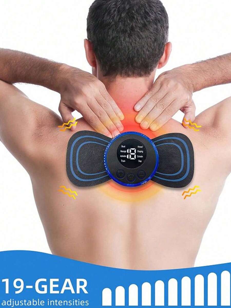 Autocollant de massage intelligent pour les épaules et le cou, appareil de massage électrique ...
