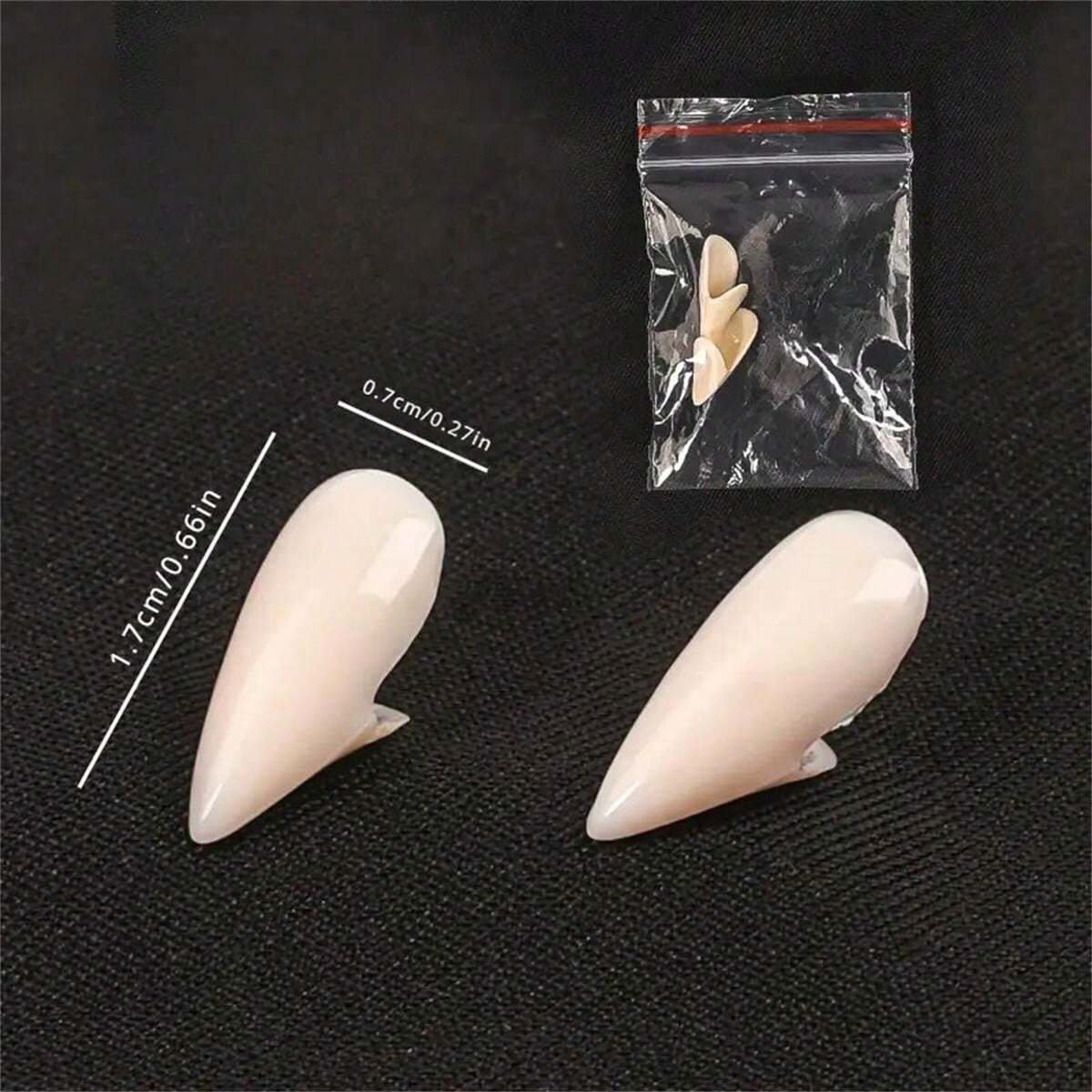 Halloween Fake Teeth, Vampire Fangs Zombie Teeth, White Fang Cap ...