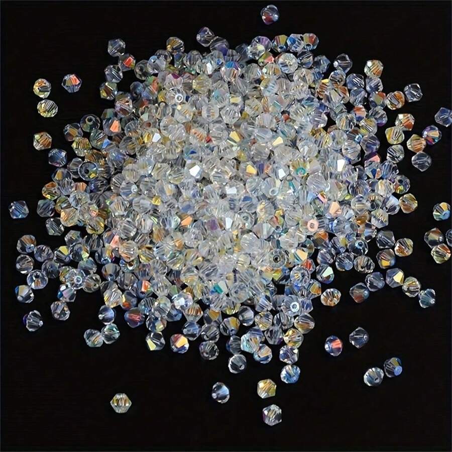 4/6/8mm Austrian Glass Beads, Shiny Faceted Sharp Edge Glass Beads, For ...