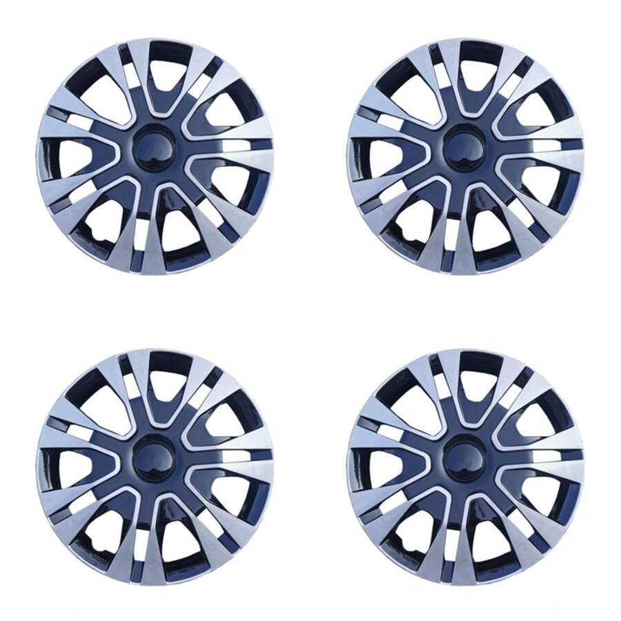 Hubcaps Wheel Covers For Cars Premium Silver Black Hubcaps 12" KY Wheel ...