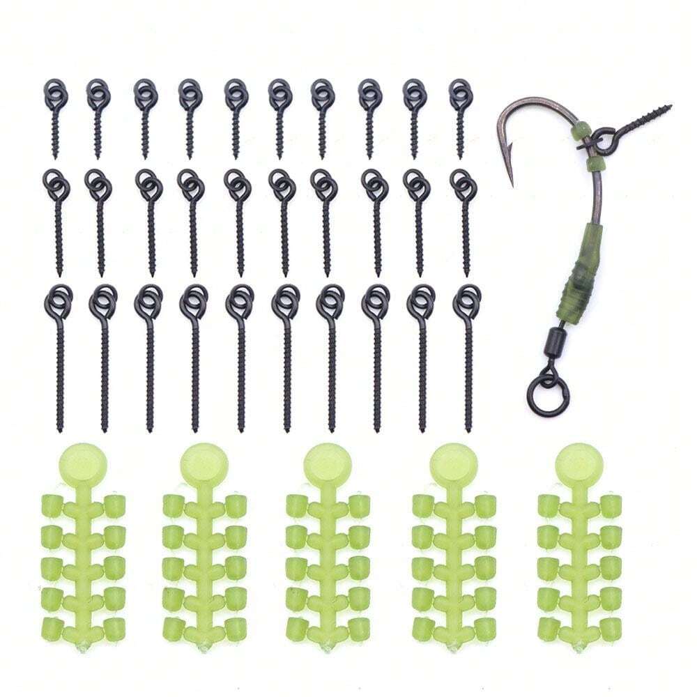Carp Fishing Ronnie Rig Terminal Tackle Set Pop Up Bait Boilie Screws ...