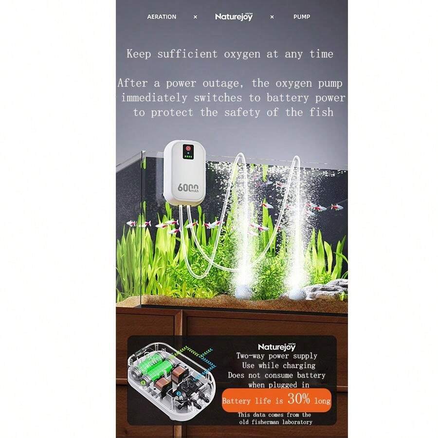 Outdoor Charging Oxygen Pump Fishing Special Small Convenient Fish Tank ...