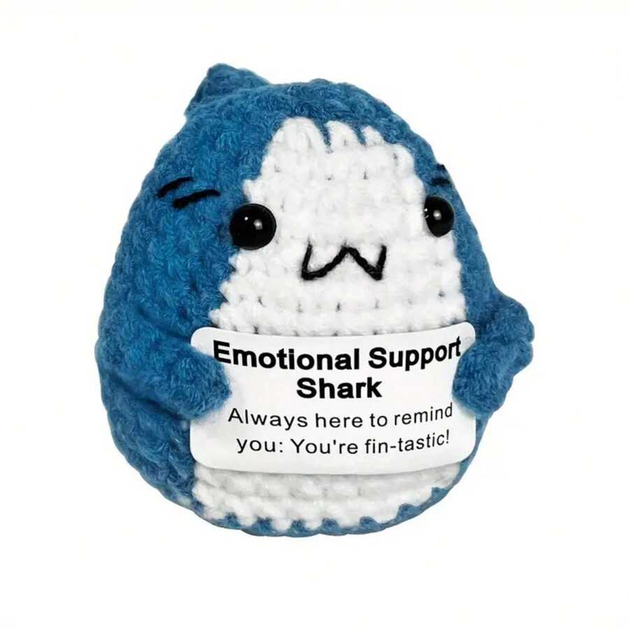 An Emotional Support Crochet Shark, Fabric Amigurumi Craft Kit, Mixed ...