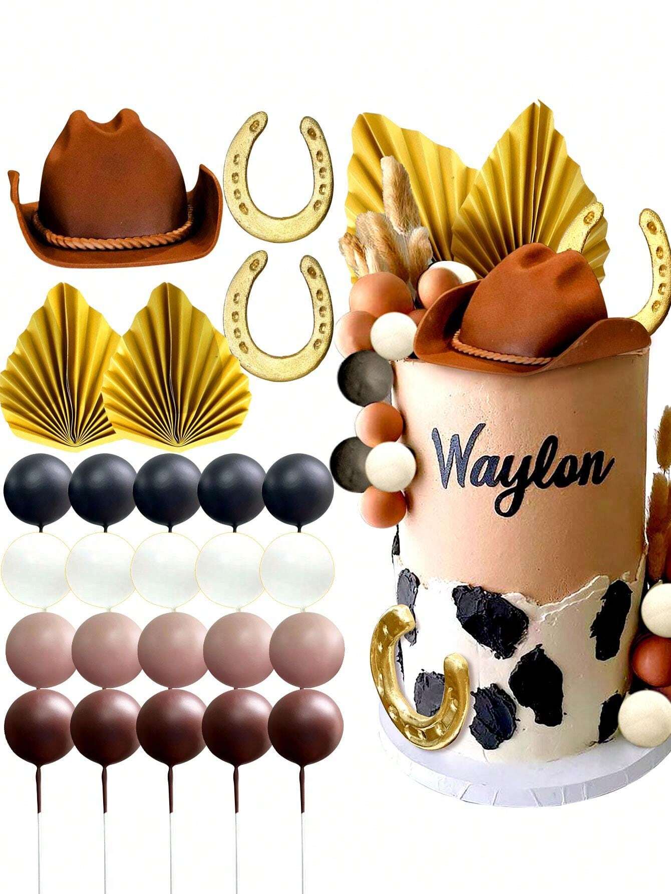 ROARING GOOD TIME RGT Cowboy Rodeo Cake Topper Cowboy Western Cake ...