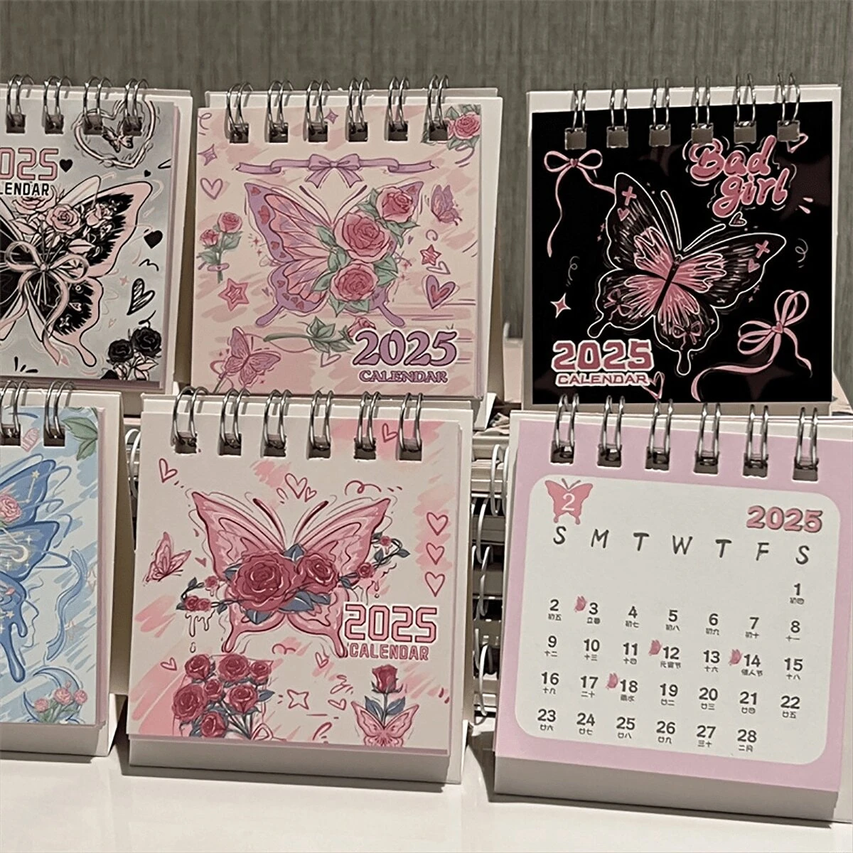 Calendario de mariposas 2025 Calendario de escritorio mini para ...
