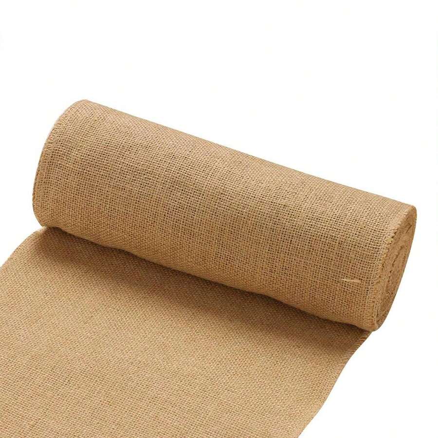10M Hessian Fabric Roll, Natural Hessian Table Runner, Hessian Jute ...