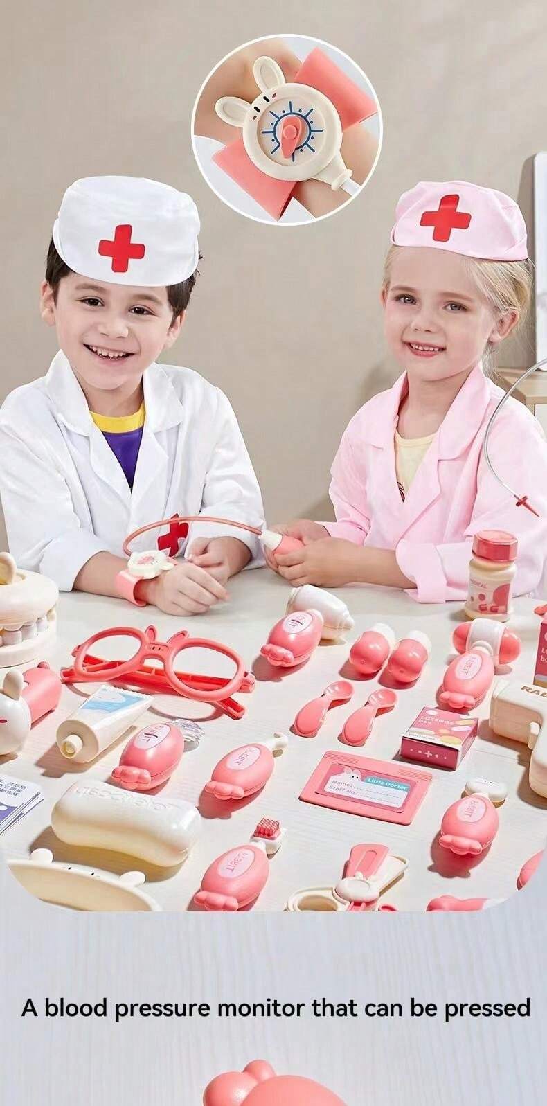 Children's Doctor Roleplay Toy, Realistic Medical Carry Case Playset ...