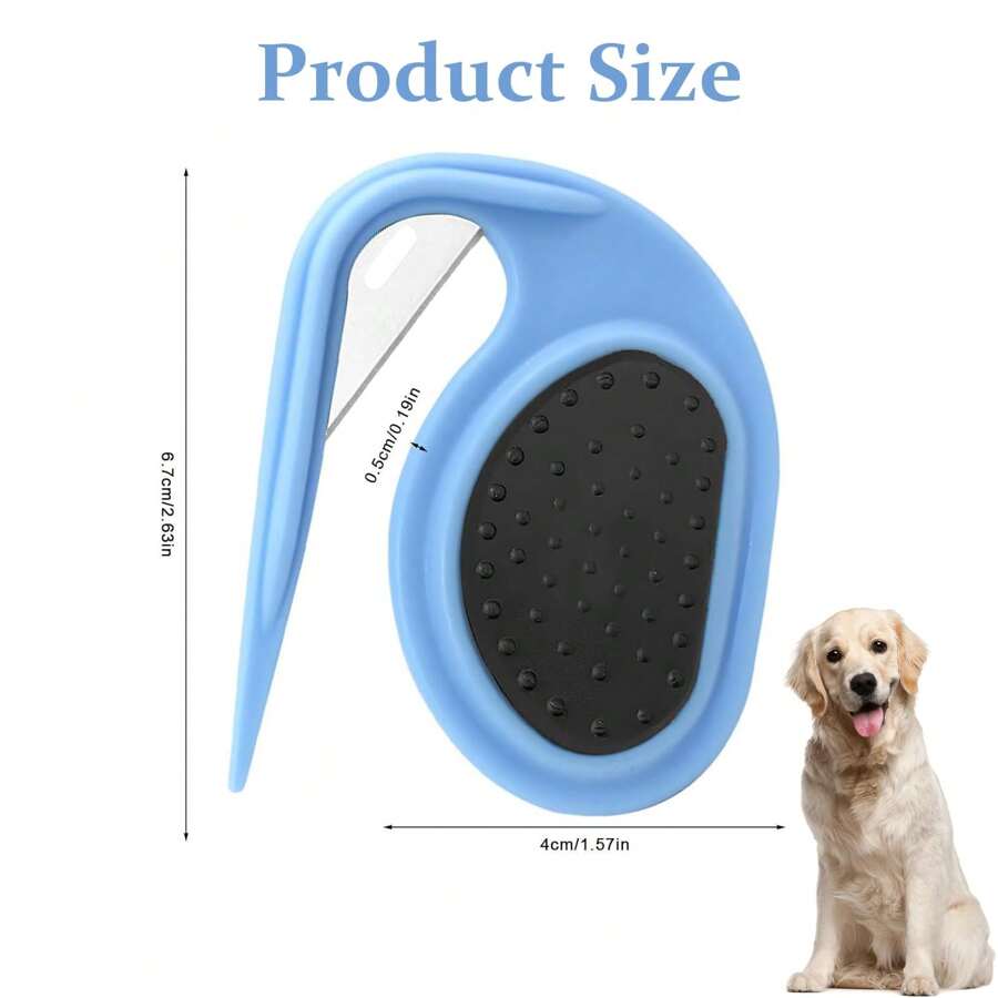 Pet Knot Comb Detangler With Steel Blade Deshedding Knife For Cats ...
