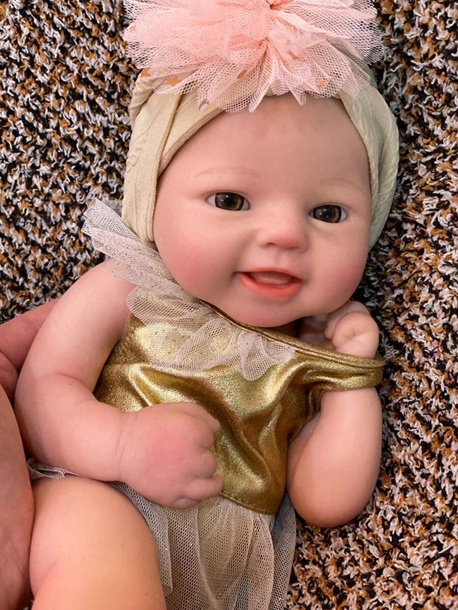 Whole Body Silicone Reborn Doll 16 Inch Emmy Handmade Open Mouth With ...