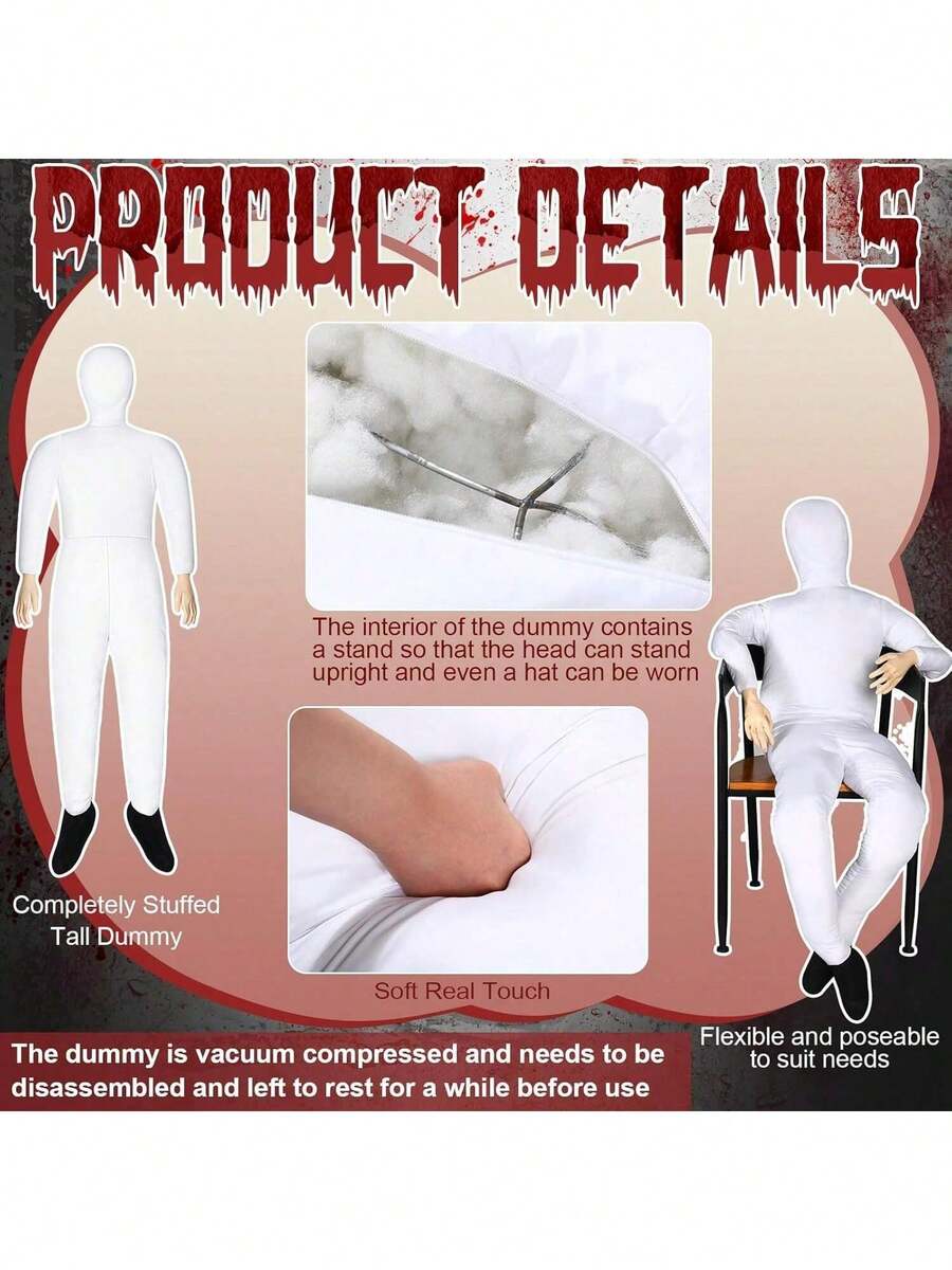 6 Ft Mannequin Full Body Bendable Dummy With Hands For Cosplay Prop ...