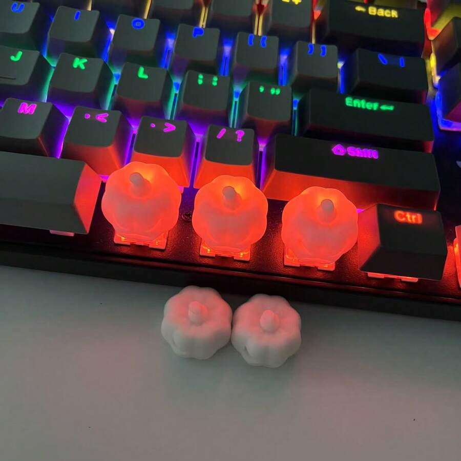 Craftsman Custom Keycaps -Cute Ghost And Pumpkin Keycaps, Transparent ...