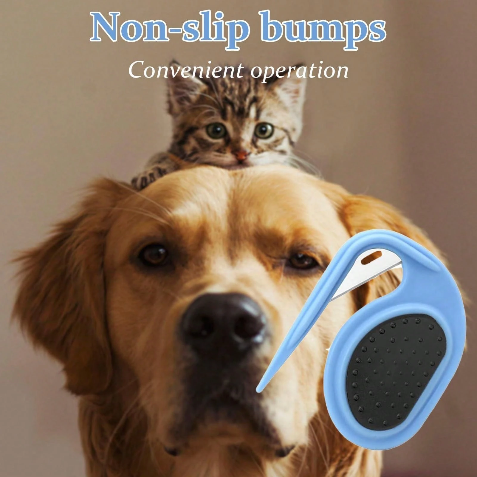 Pet Knot Comb Detangler With Steel Blade Deshedding Knife For Cats ...
